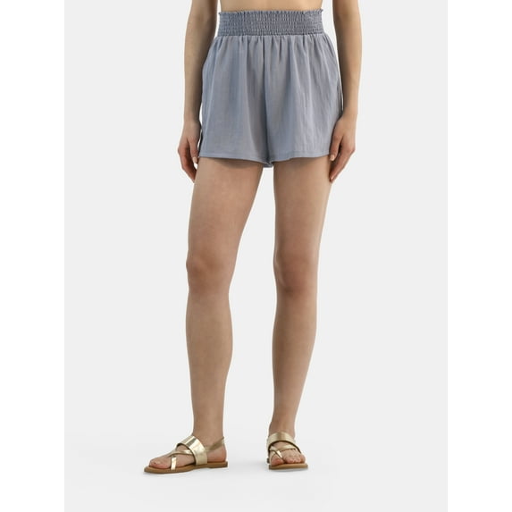 Time and Tru Women's Shimmery Woven Shorts Coverup XS to 3X with ...