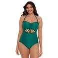 Time And Tru Womens And Womens Plus Size Ribbed Cutout One Piece