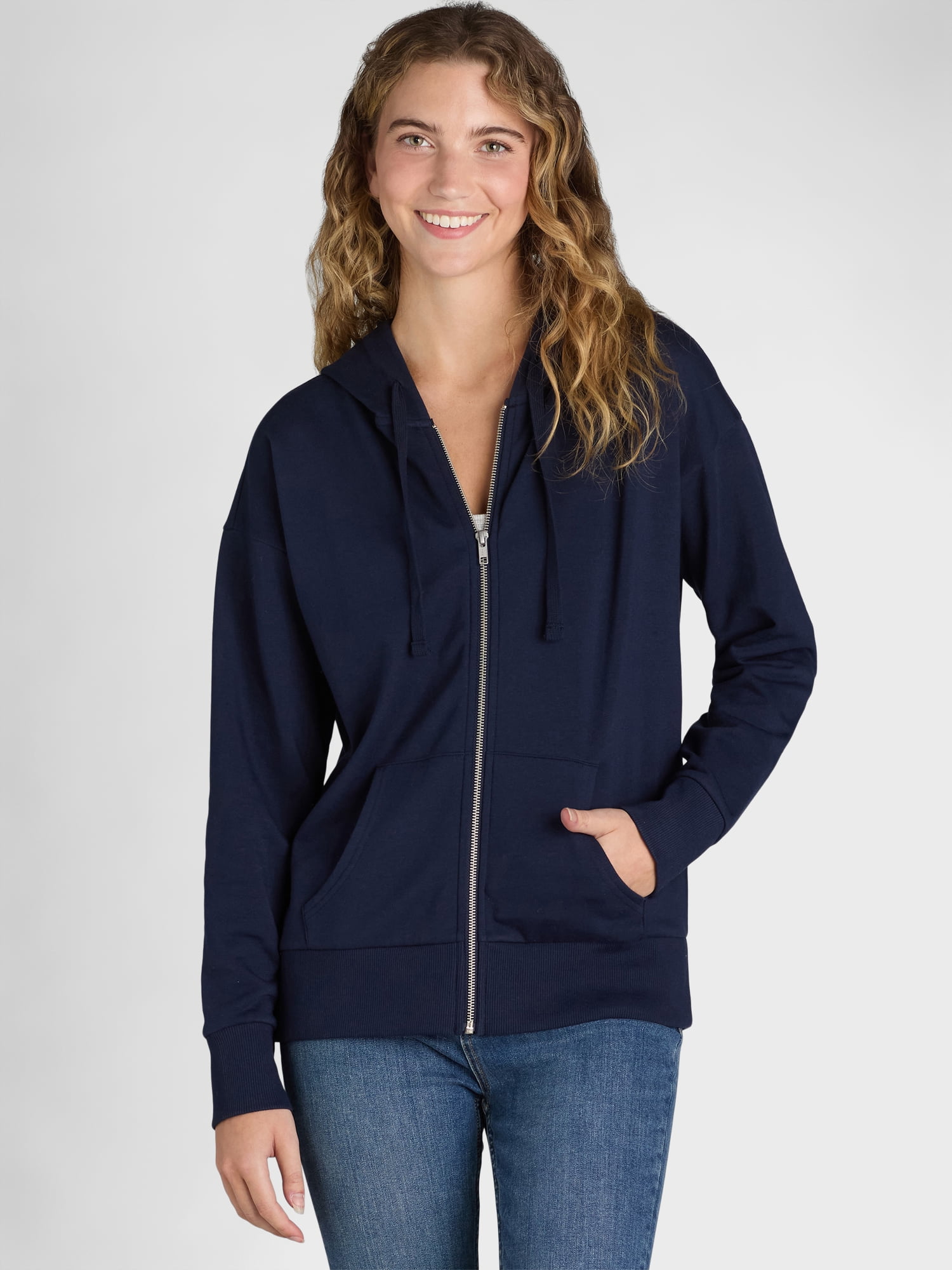 Time and Tru Zip Up Fleece Jacket - women's Plus Size XS-4X - Walmart.com