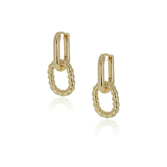 Time and Tru Women's linked Hoop Earring in Gold Plated - Walmart.com