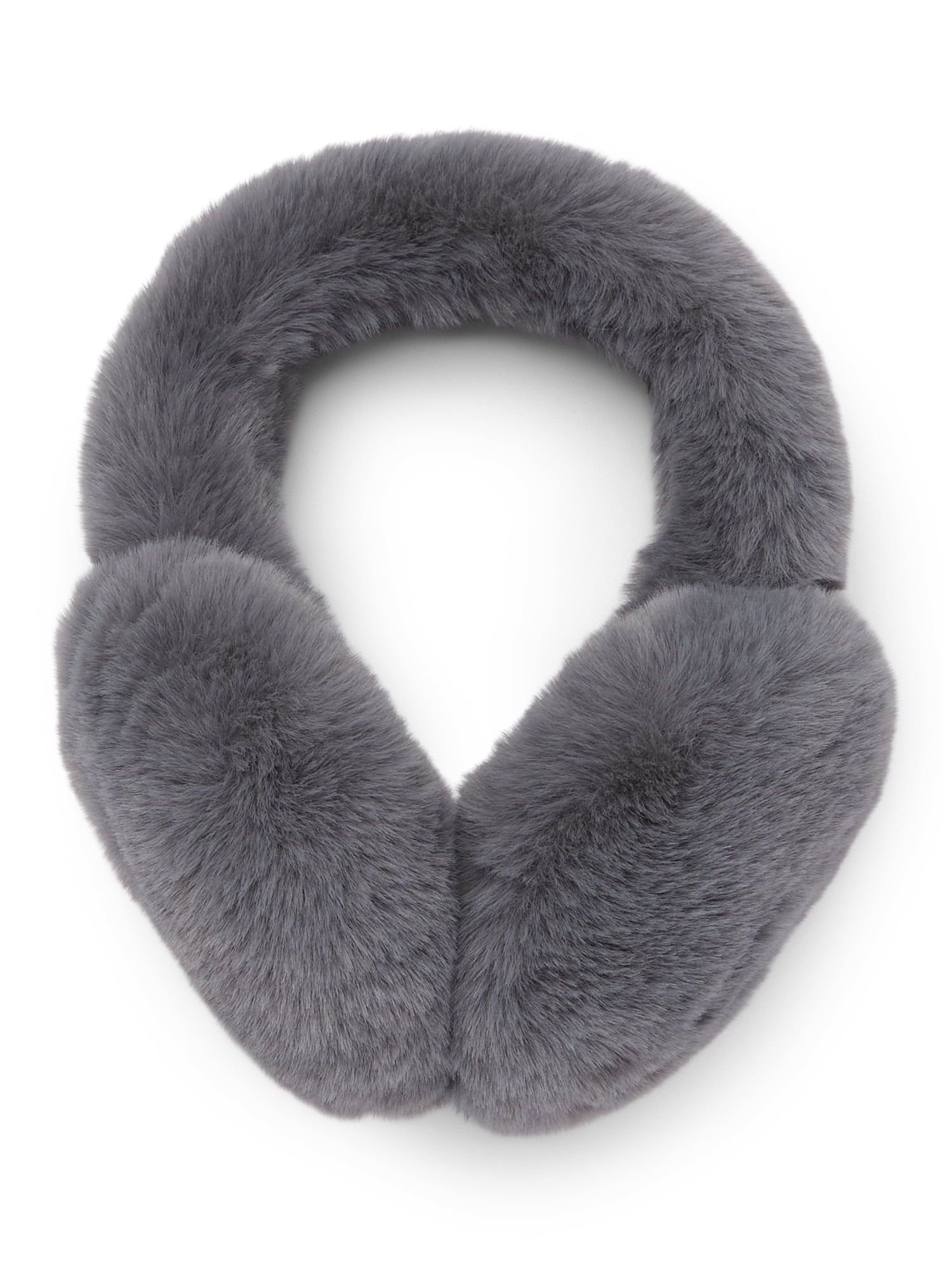 Time and Tru Women's Faux Fur Winter Earmuffs, Gray - Walmart.com