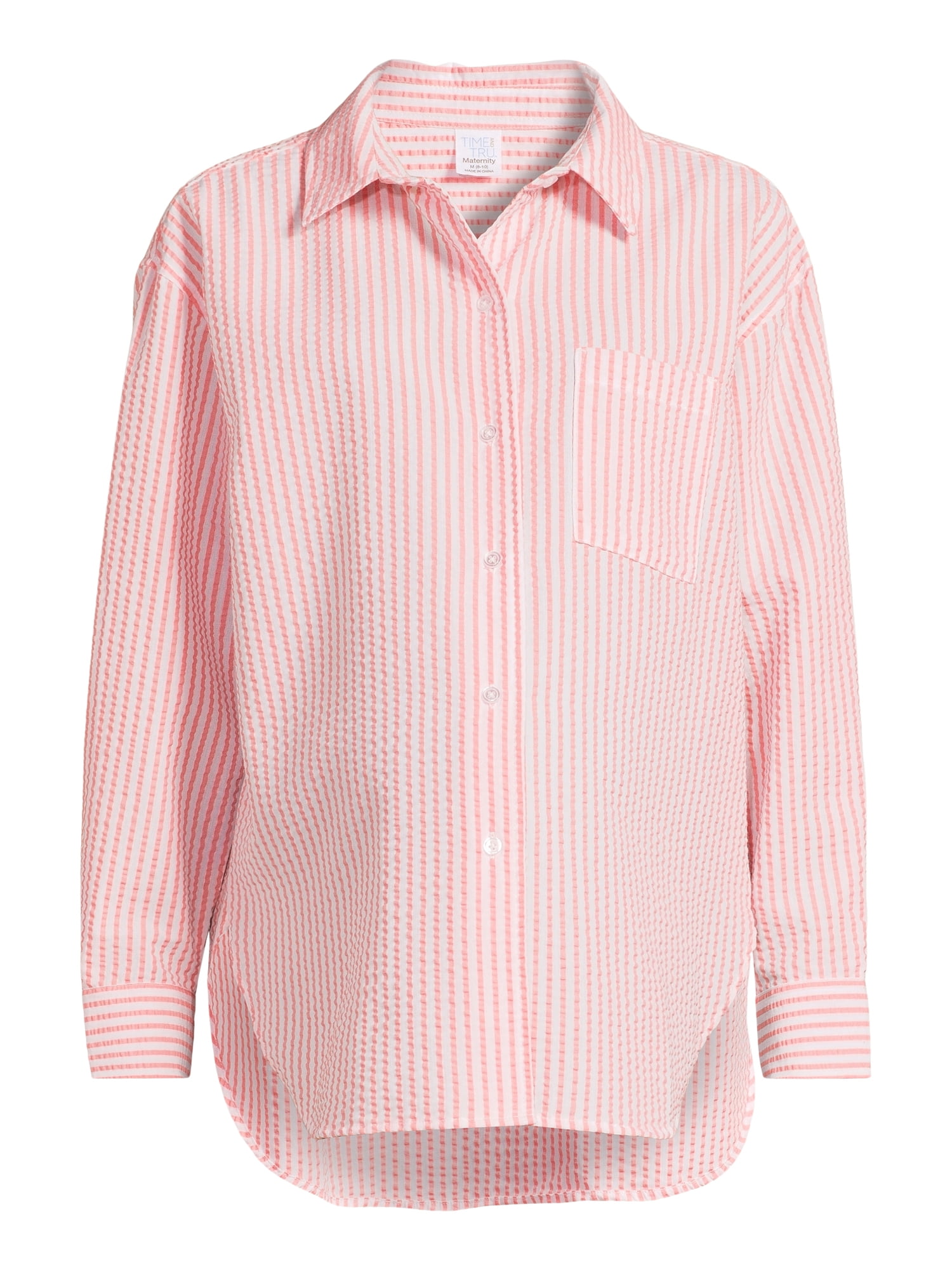 Time and True Women's Woven Button Up Top - Walmart.com
