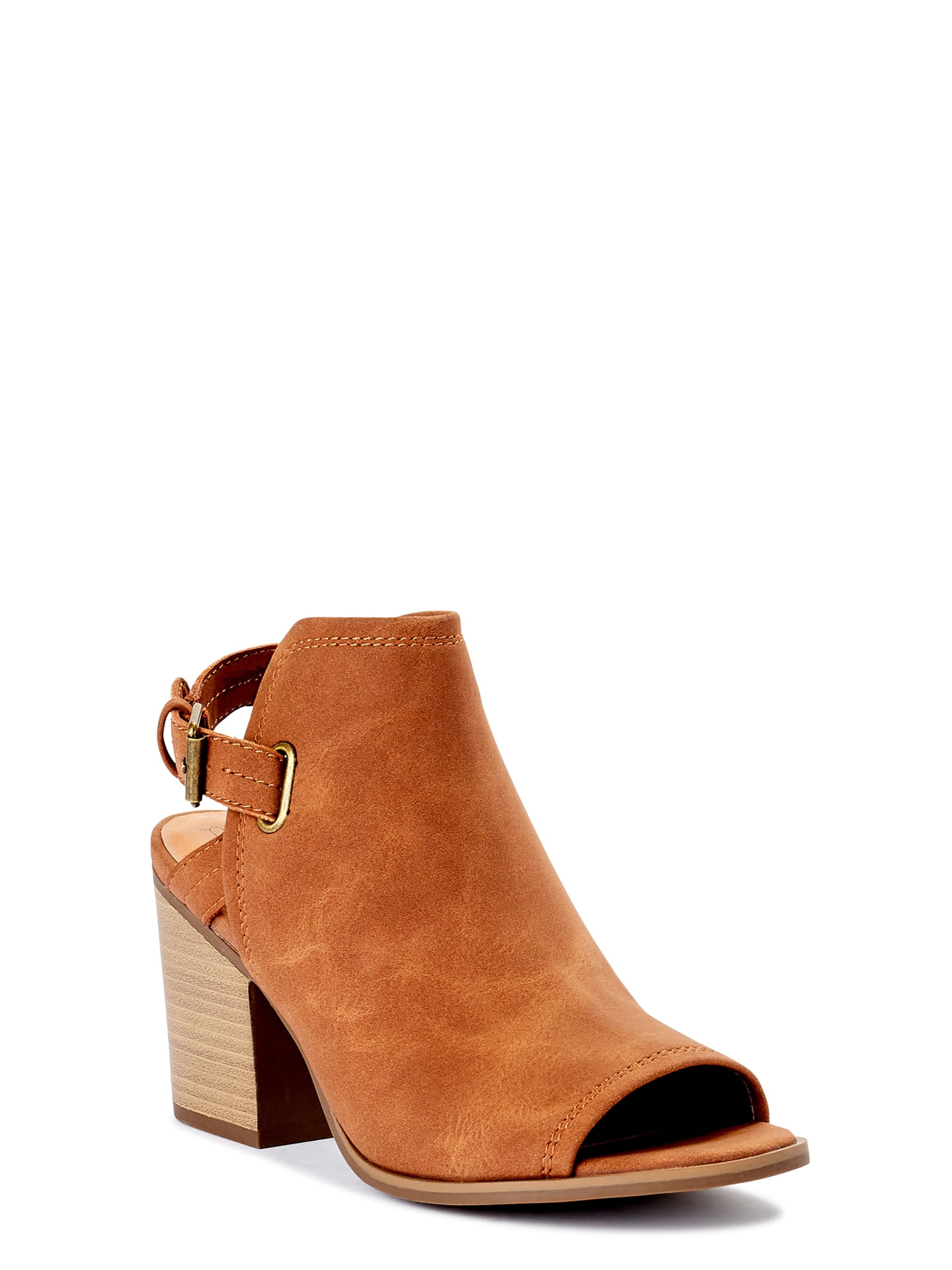 Time and True Women's Peep Toe Bootie - Walmart.com