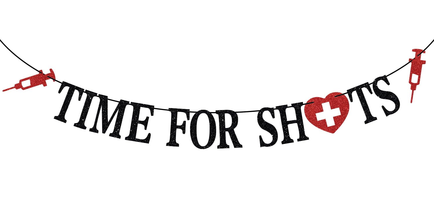 Time for Shots Banner, Congrats Nurse Bunting Sign, Future Nurse/BSN ...