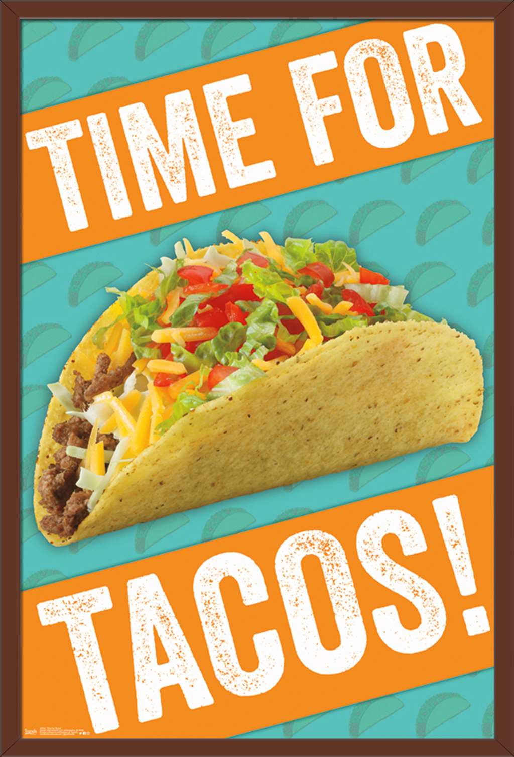 Time for Tacos! Wall Poster, 22.375" x 34", Framed - Walmart.com