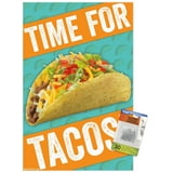 Time for Tacos! Wall Poster with Push Pins, 14.725" x 22.375" - Walmart.com