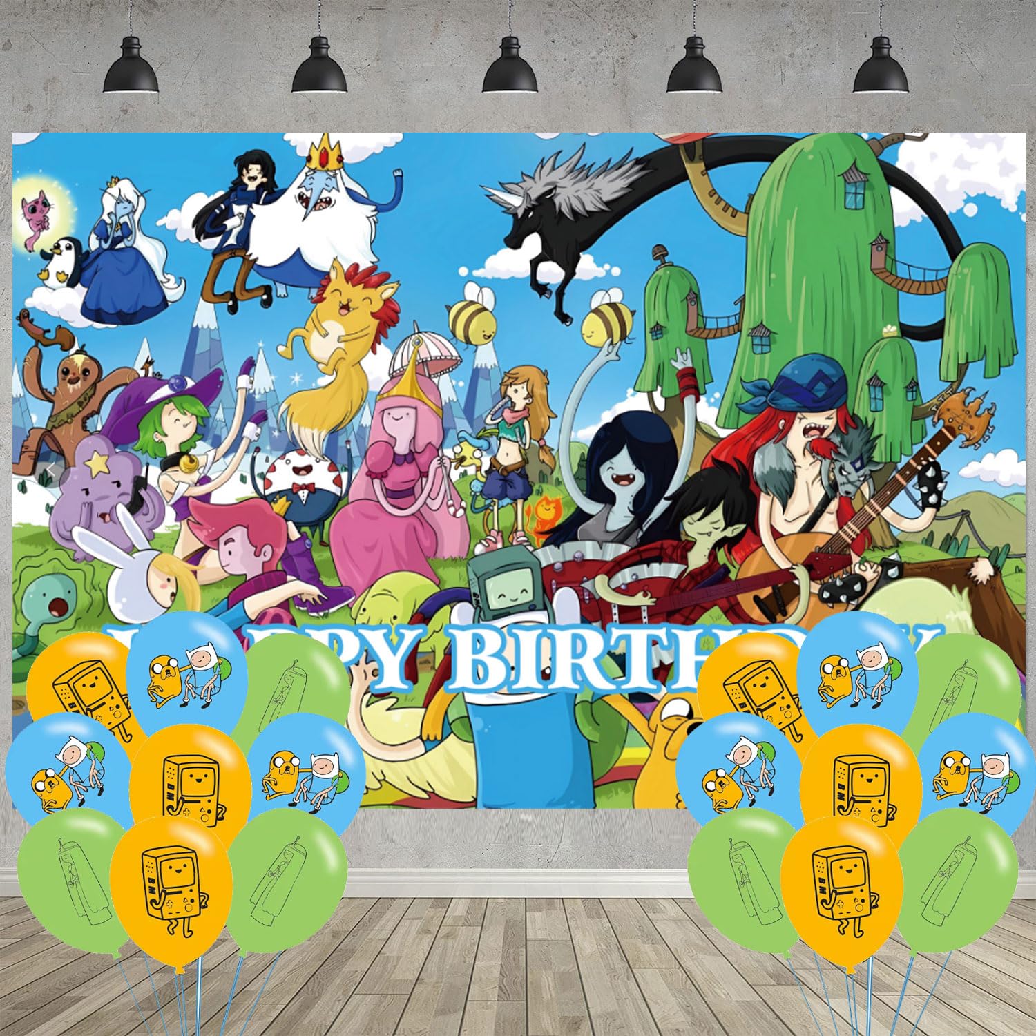 Time of Adventure Birthday Party Decoration,Adventure Party Photo Background 5 x 3 FT and 18 Pcs ...