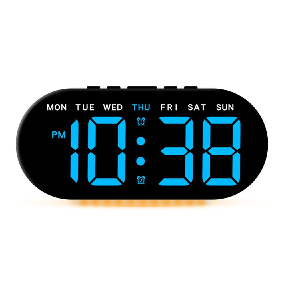 Time temperature date display alarm clock simple large screen LED clock ...