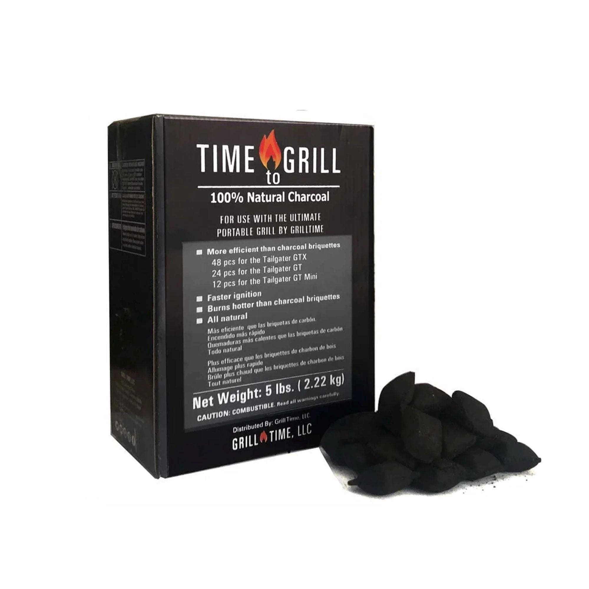 Time-to-Grill 100% Natural Coconut Charcoal - Premium BBQ Briquettes ...