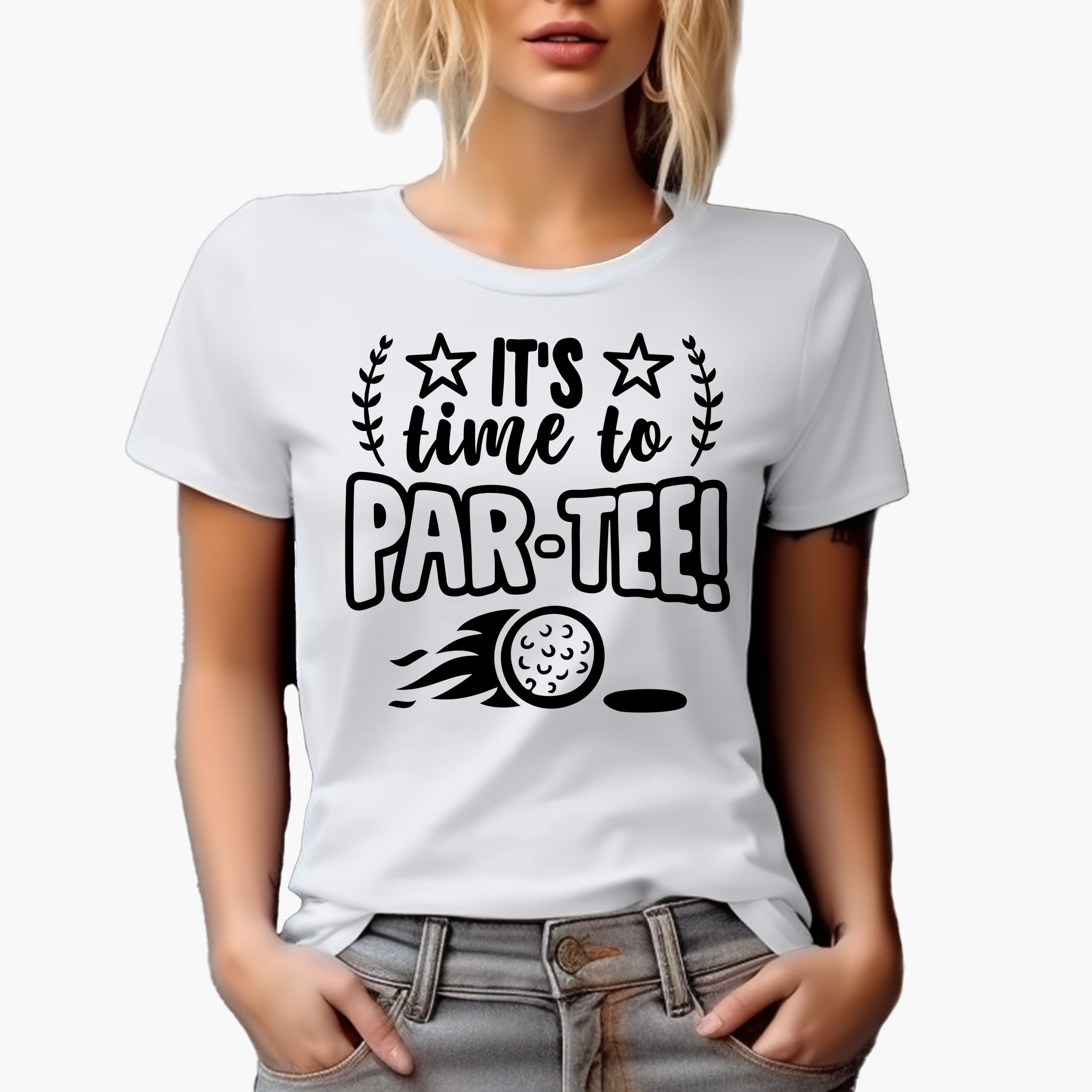 Time to Par-Tee Pun Quote with Ball, Golf Player, Golfing or Golfer ...