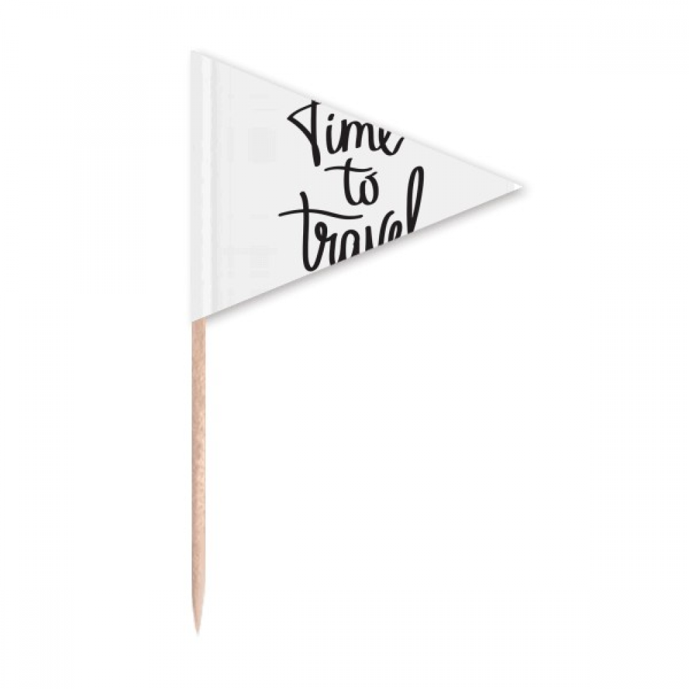 Time to Travel Quote Art Deco Fashion Toothpick Triangle Cupcake ...
