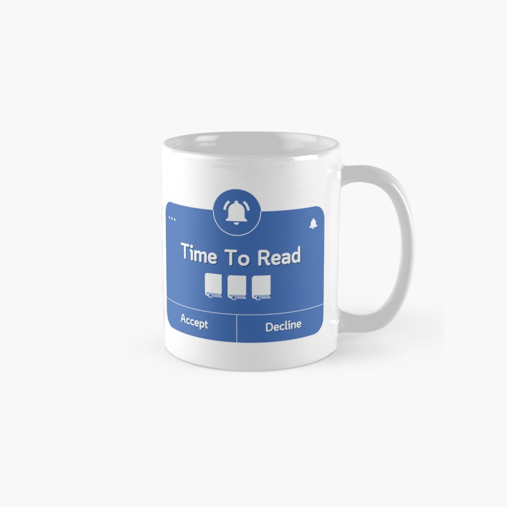 Time to read reminder sticker Classic Mug - Walmart.com