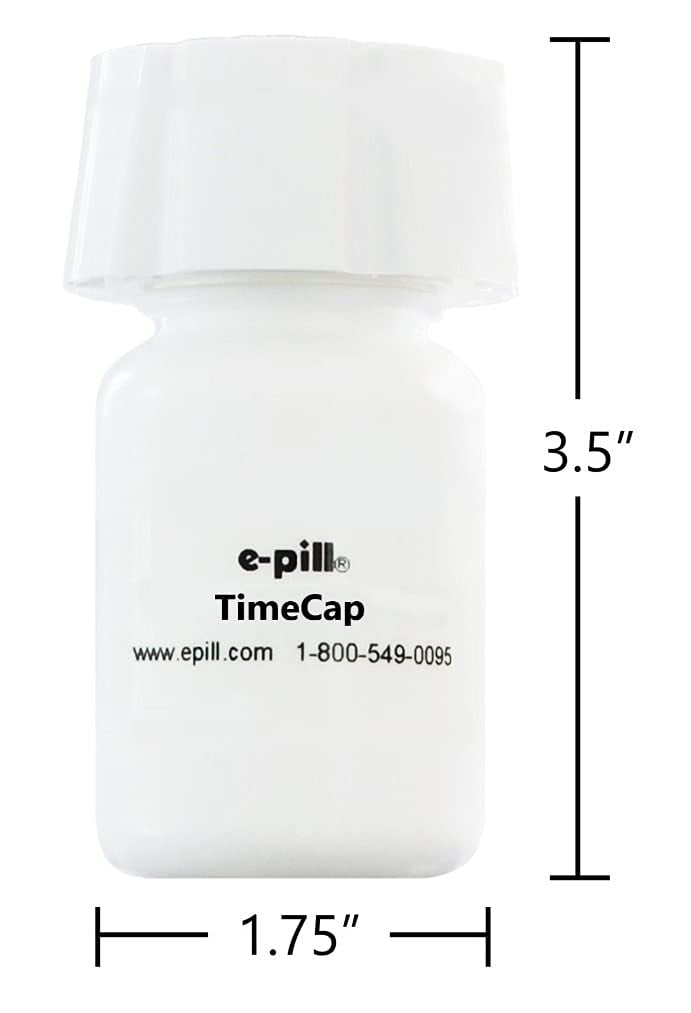 TimeCap Electronic Pill Bottle Cap with Time Stamp, 24-Hour Dose Alarms, Flashing Missed Dose ...