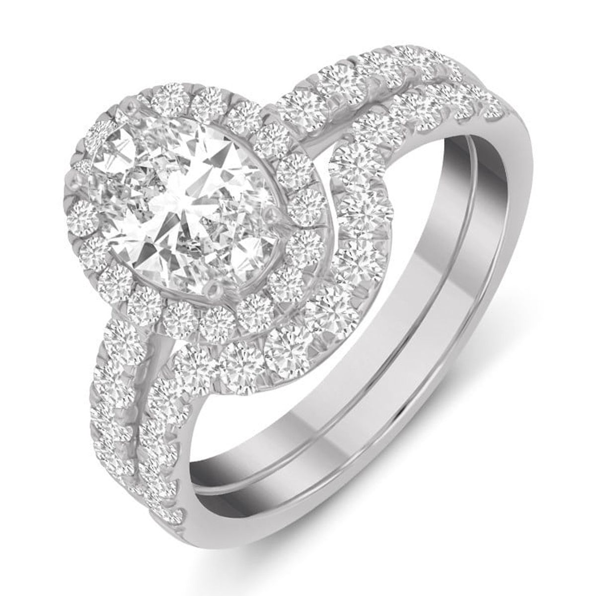 TimeLe$$ Classics 2.75 Carat TW Center Oval Lab Grown Wedding ...
