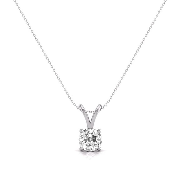 SuperJeweler 2 Carat Round Shape Lab Grown Diamond Solitaire Necklace ...