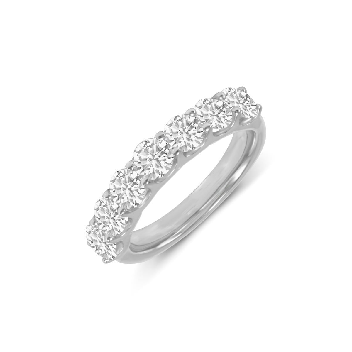 TimeLe$$ Classics Lab Grown Seven Stone Diamond Anniversary Bands and ...