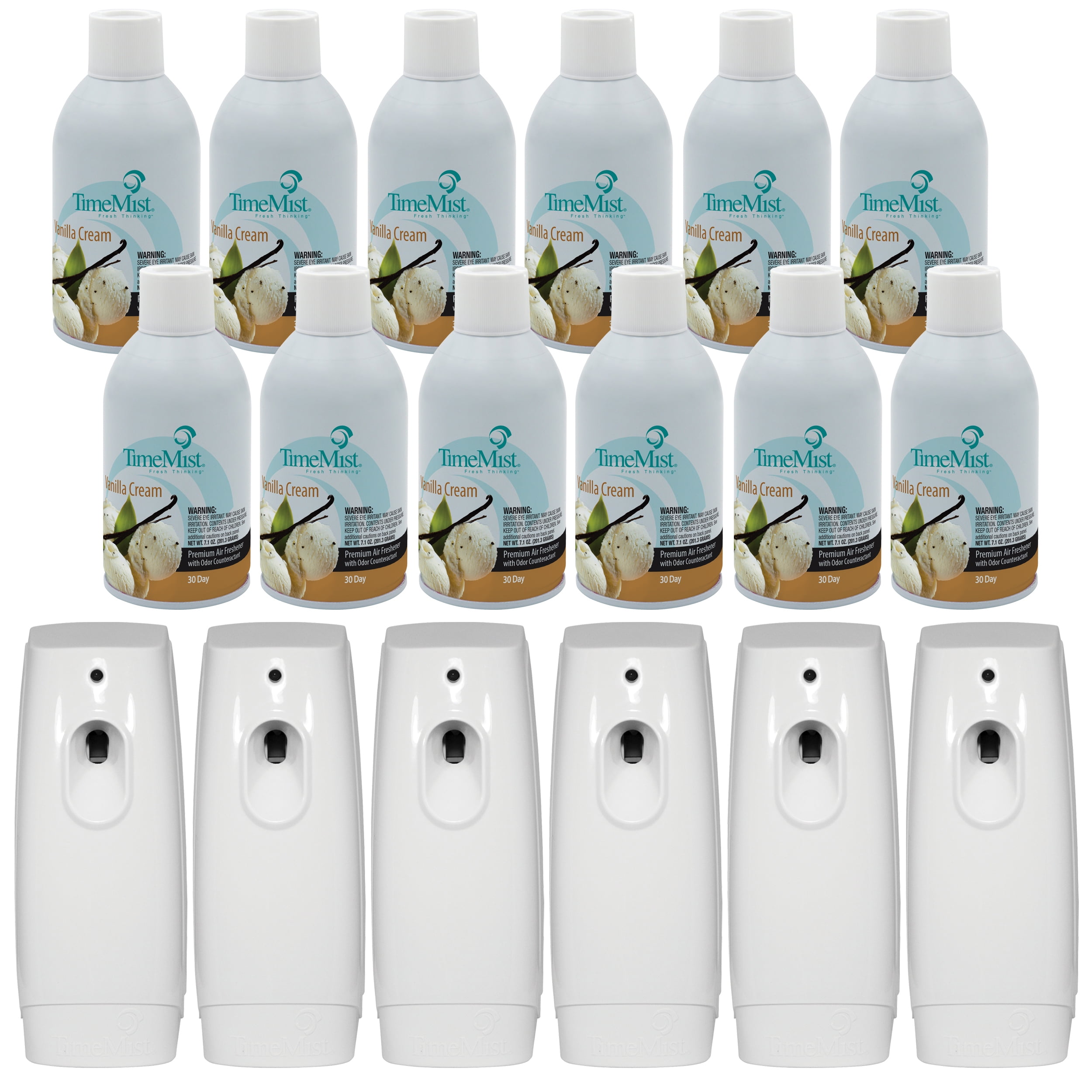 TimeMist Premium Metered Air Freshener Refills, Vanilla Cream (Case of ...