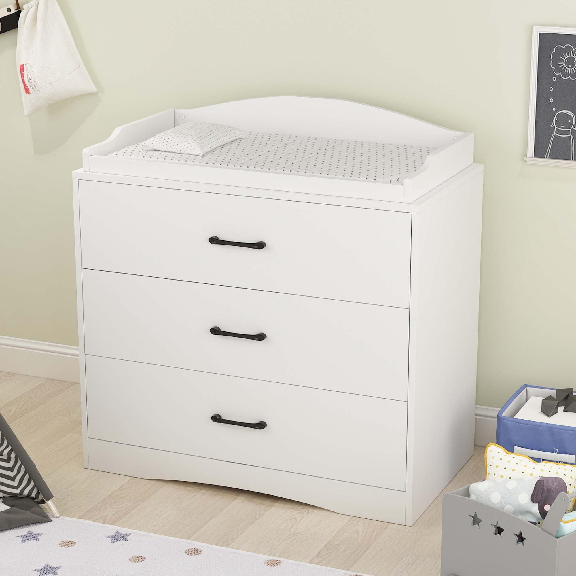 Timechee 35.4"W 35.4"H Changing Table Dresser White - Walmart.com