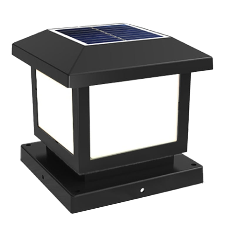 Timed LED Solar Pillar Light Waterproof Lights Outdoor Remote Control ...