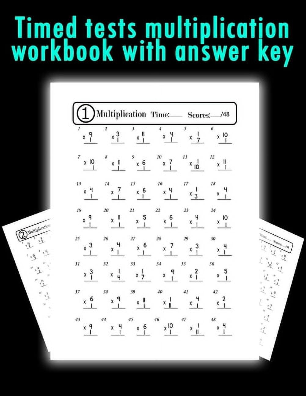 Timed tests multiplication workbook with answer key : beginner learning ...
