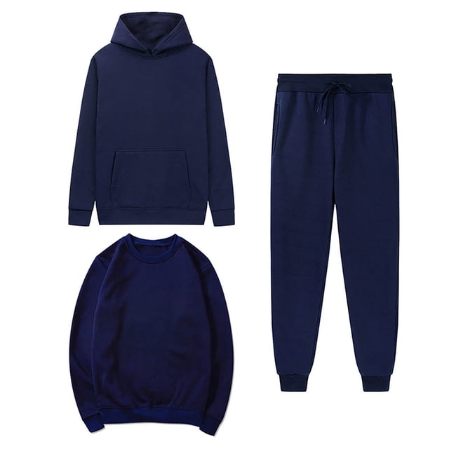 Timegard 3 Piece Sweatsuit Set for Women Long Sleeve Crewneck Top and ...
