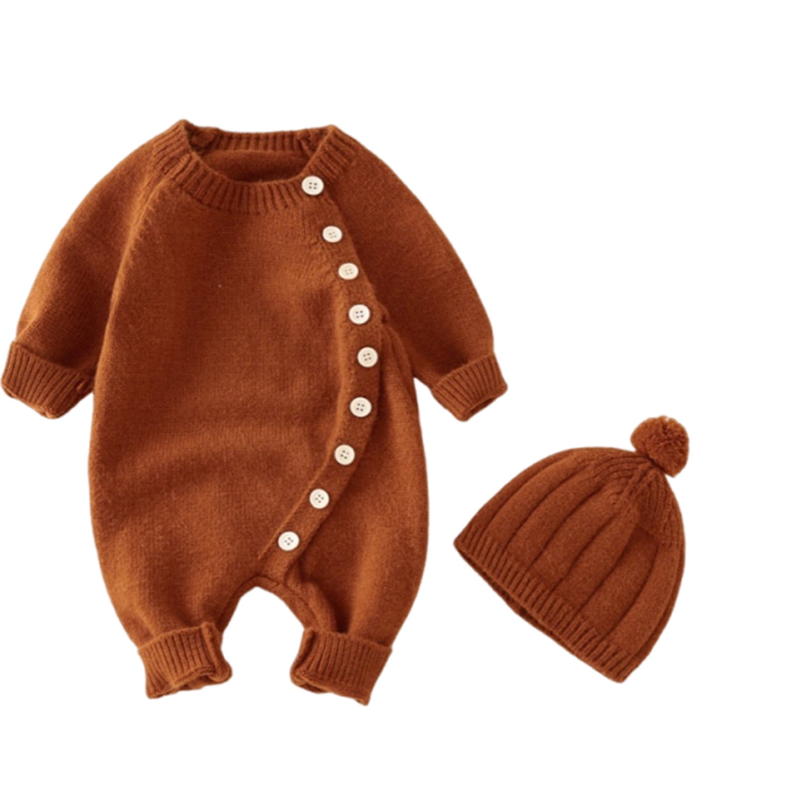 Timegard Baby Bodysuit Boy Girl Newborn Onesie Button up Knit Outfit ...