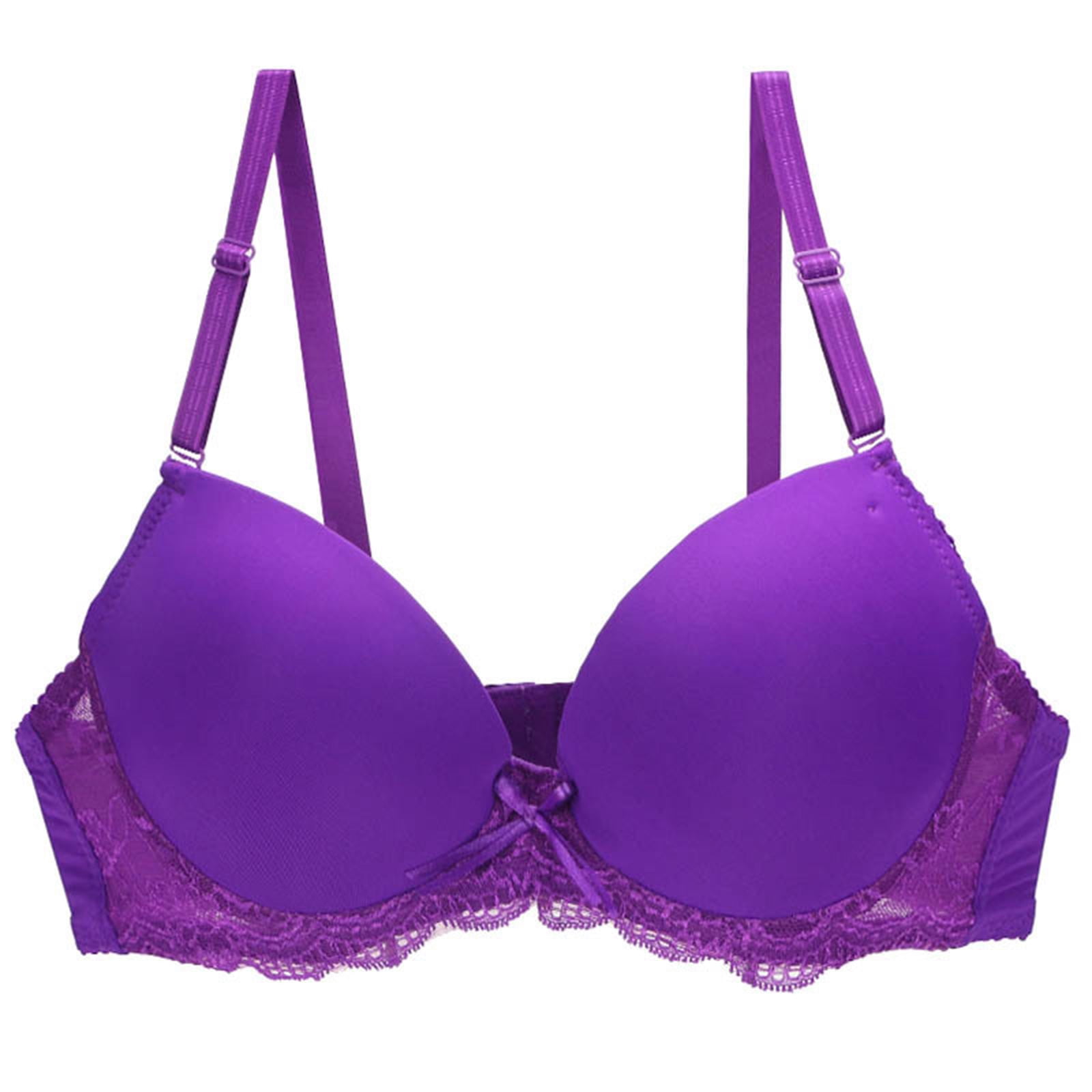 Timegard Bras for Women Low Cut Spaghetti Strap Lace Bow Tie Comfy ...
