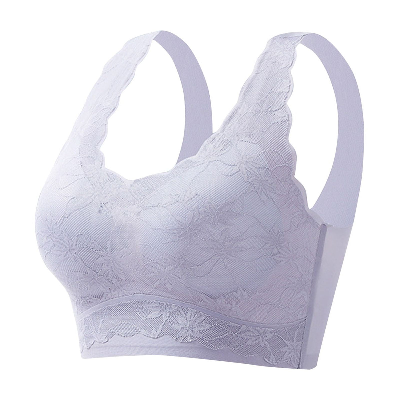 Timegard Bras for Women No Underwire Flower Lace High Support Wide ...