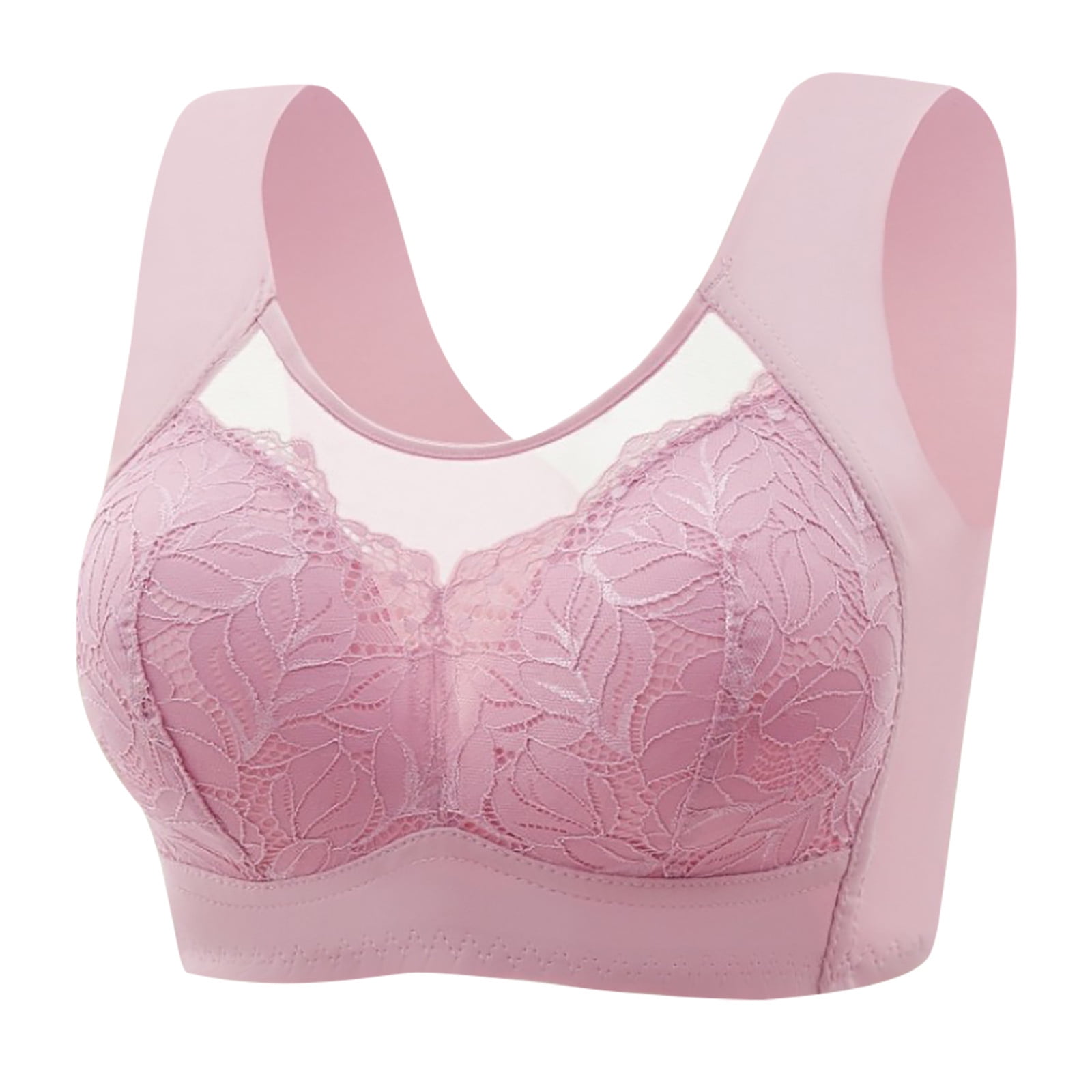 Timegard Bras for Women Wireless Lace Mesh Full Coverage Comfort ...