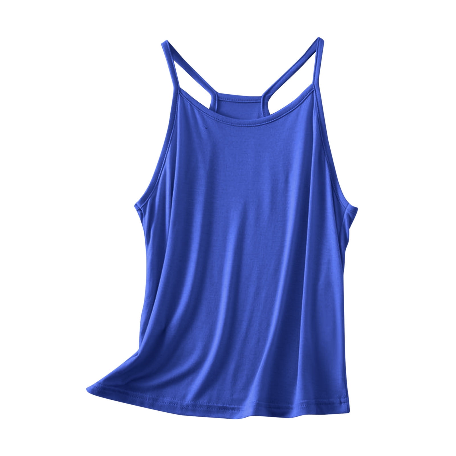 Timegard Camisole Tank Tops for Women Round Neck Spaghetti Strap Loose ...