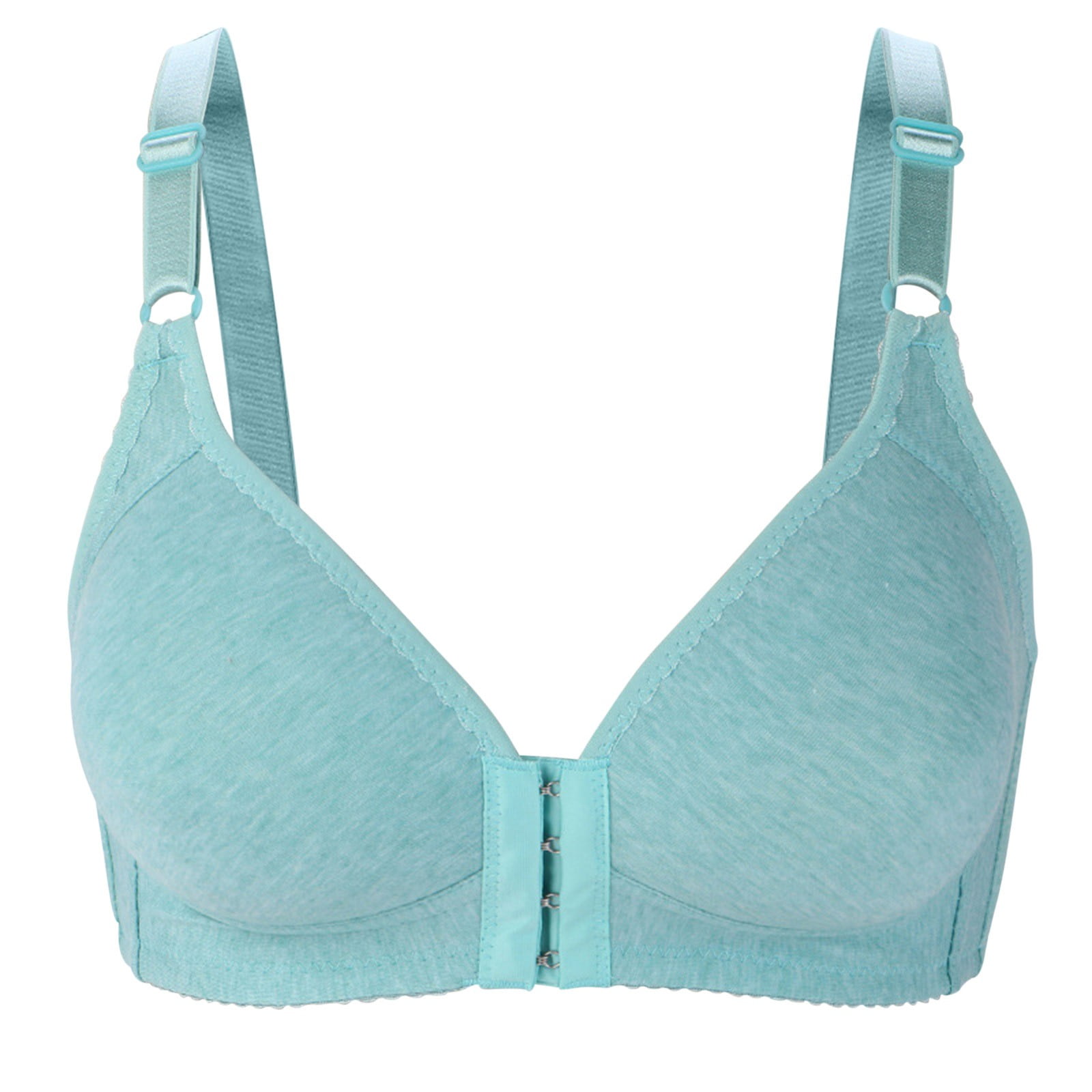 Timegard Front Closure Bras for Women Wireless Deep V Adjustable Strap ...