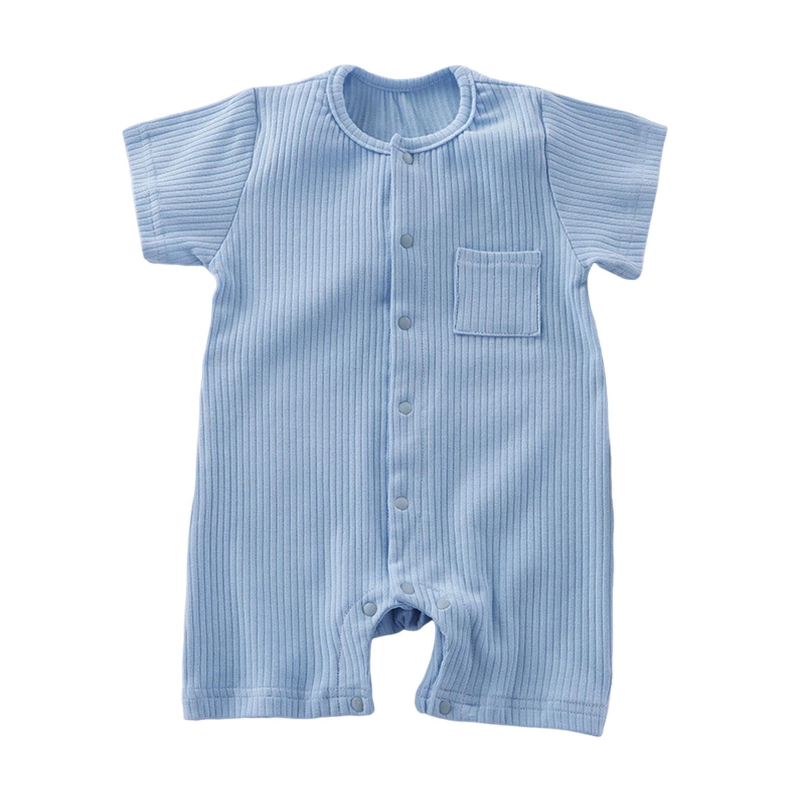 Timegard Newborn Baby Clothes Infant Boy Girl Onesie Button up Short ...
