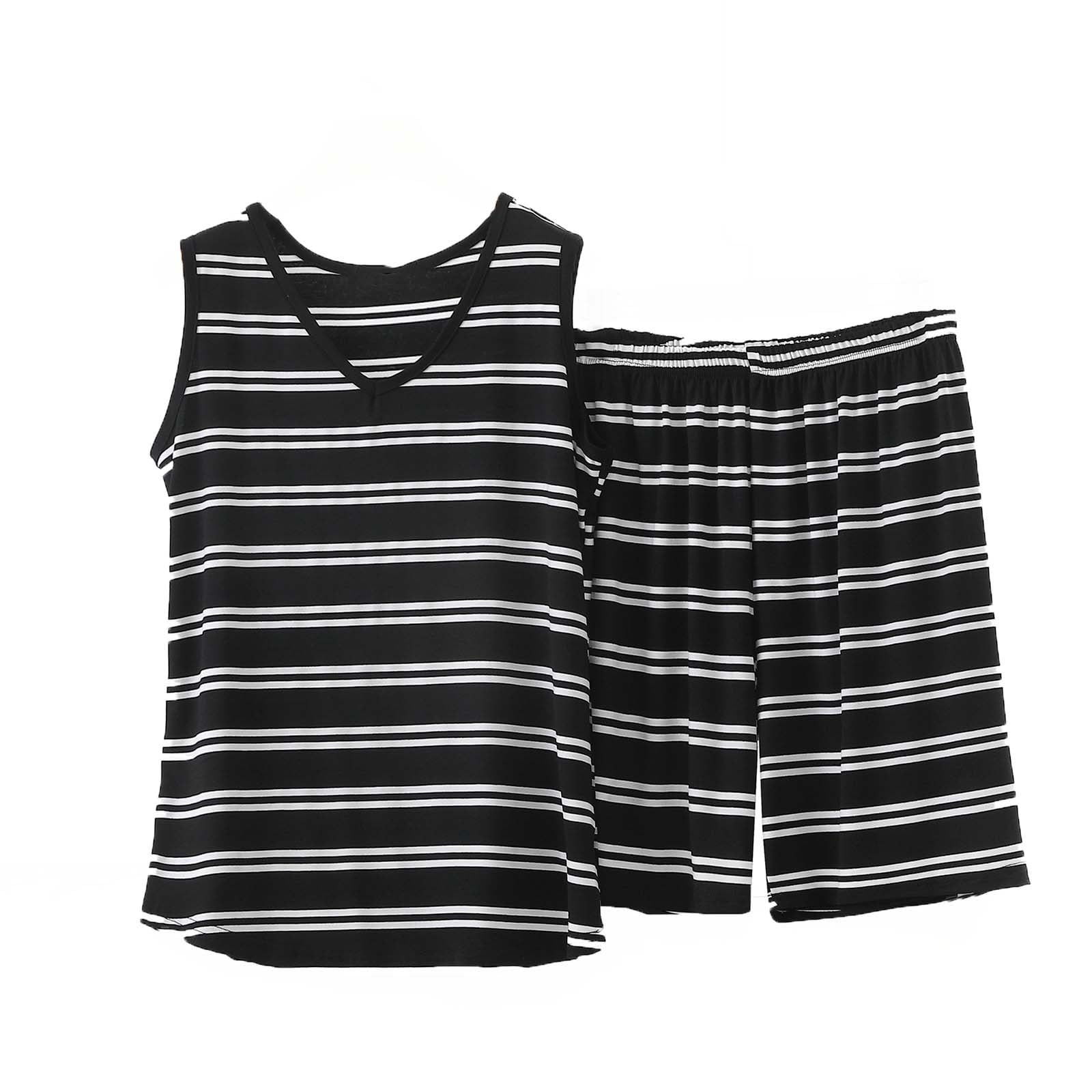 Timegard Summer Sets for Women 2 Piece Striped Loose Comfy Casual ...