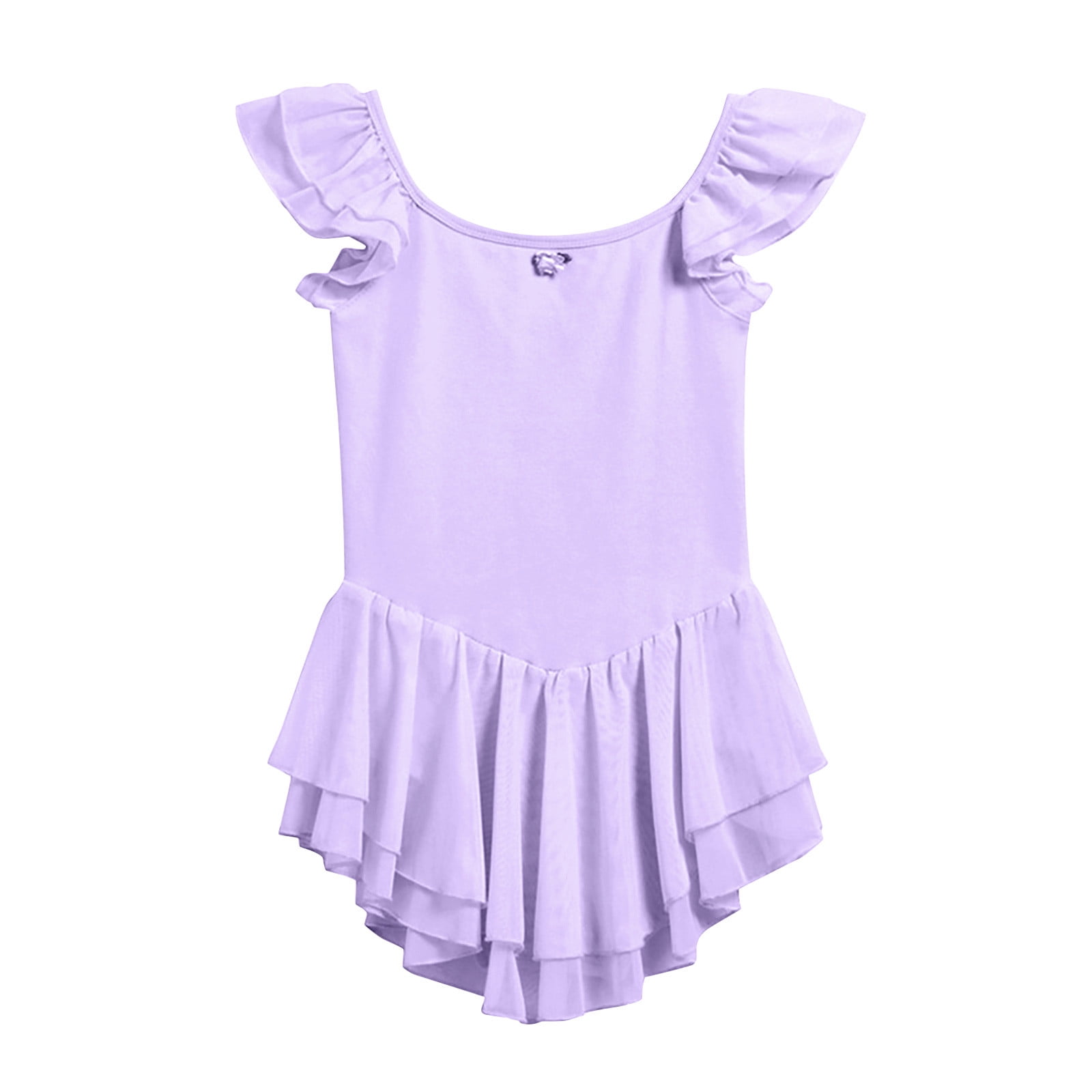 Timegard Toddler Girls Clothes Ruffle Cap Sleeve Leotards Dance Dresses ...