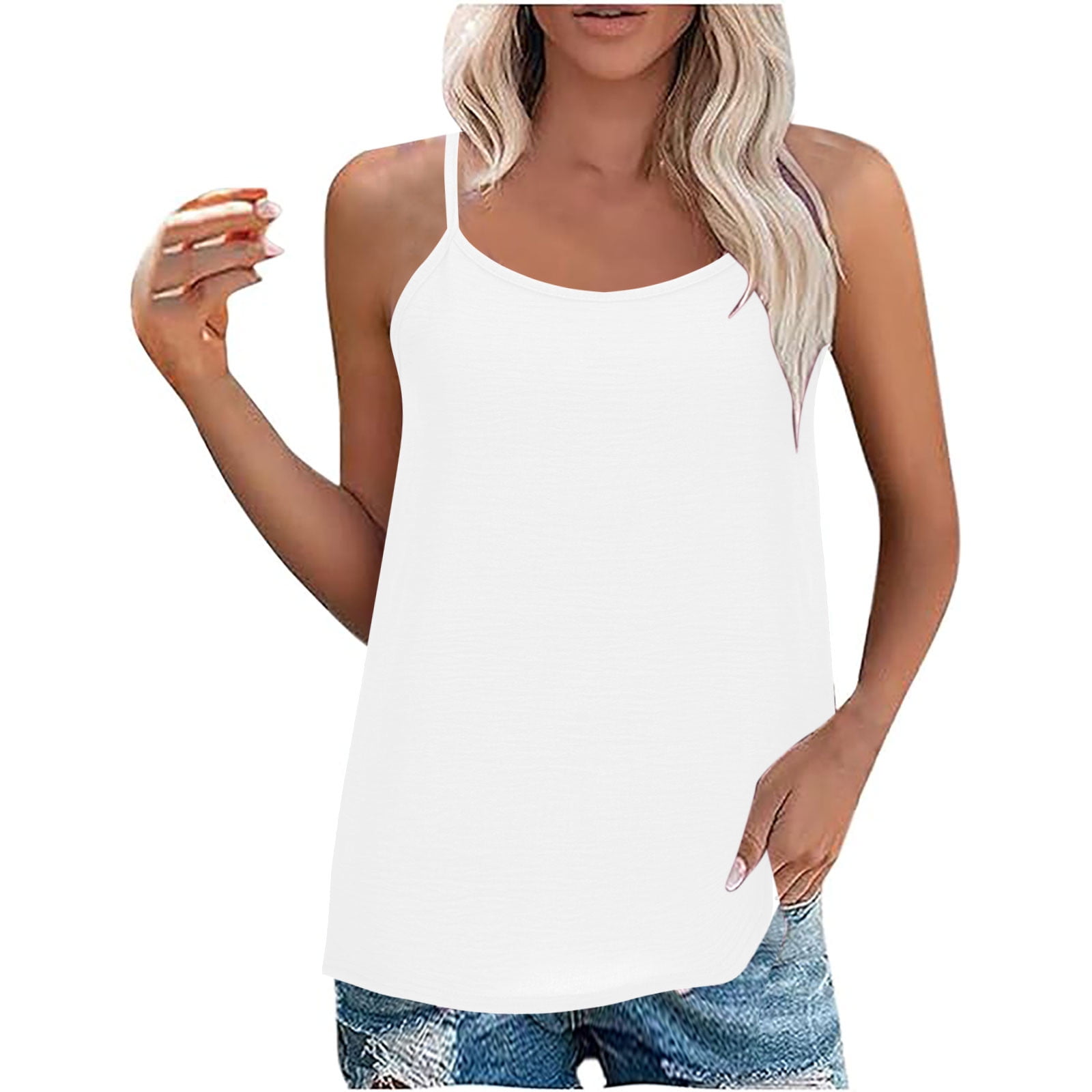 Timegard Womens Camisole Tops Adjustable Spaghetti Strap Scoop Neck ...