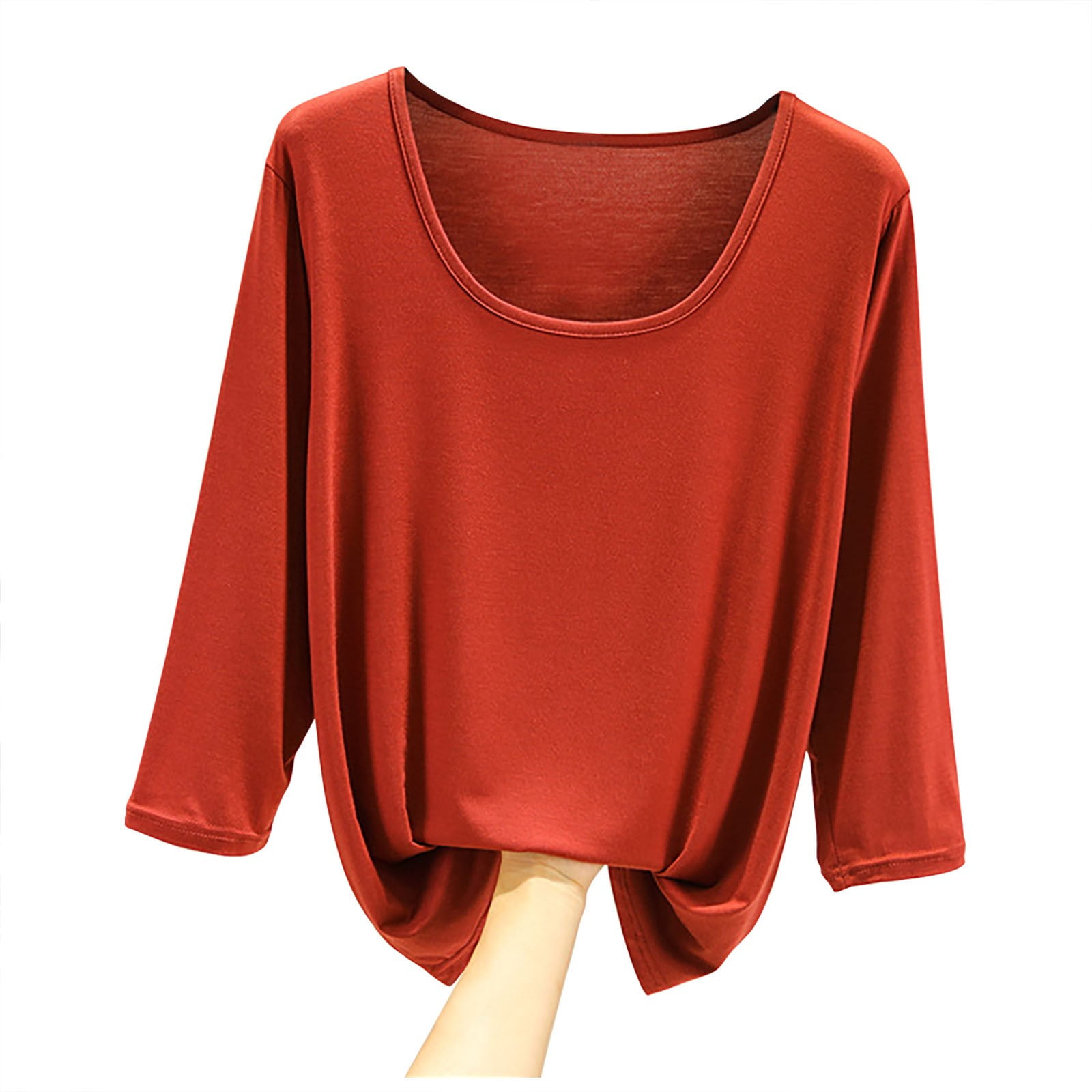 Timegard Womens Pajama Tops Short Scoop Neck 3/4 Sleeve Loose Soft ...