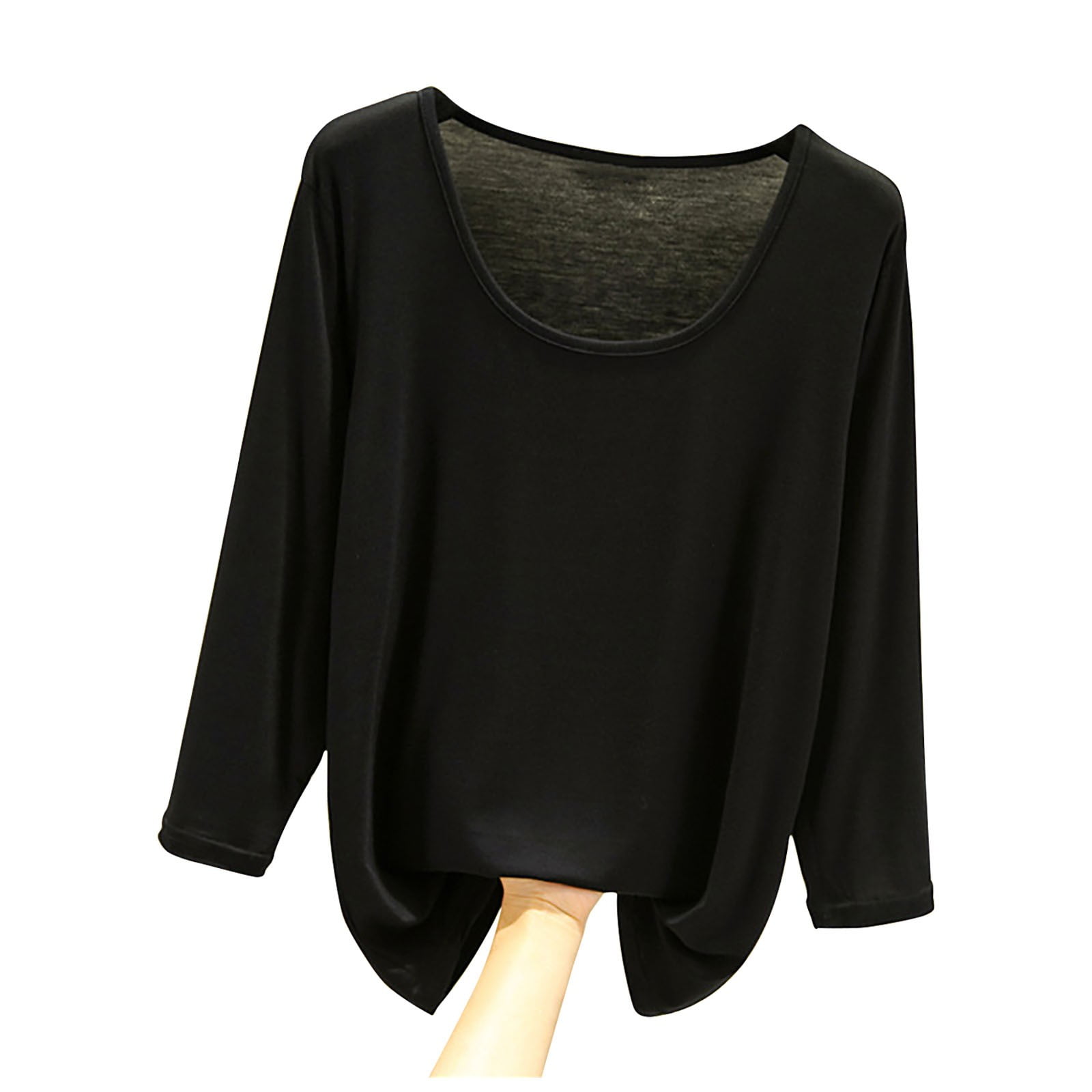 Timegard Womens Pajama Tops Short Scoop Neck 3/4 Sleeve Loose Soft ...