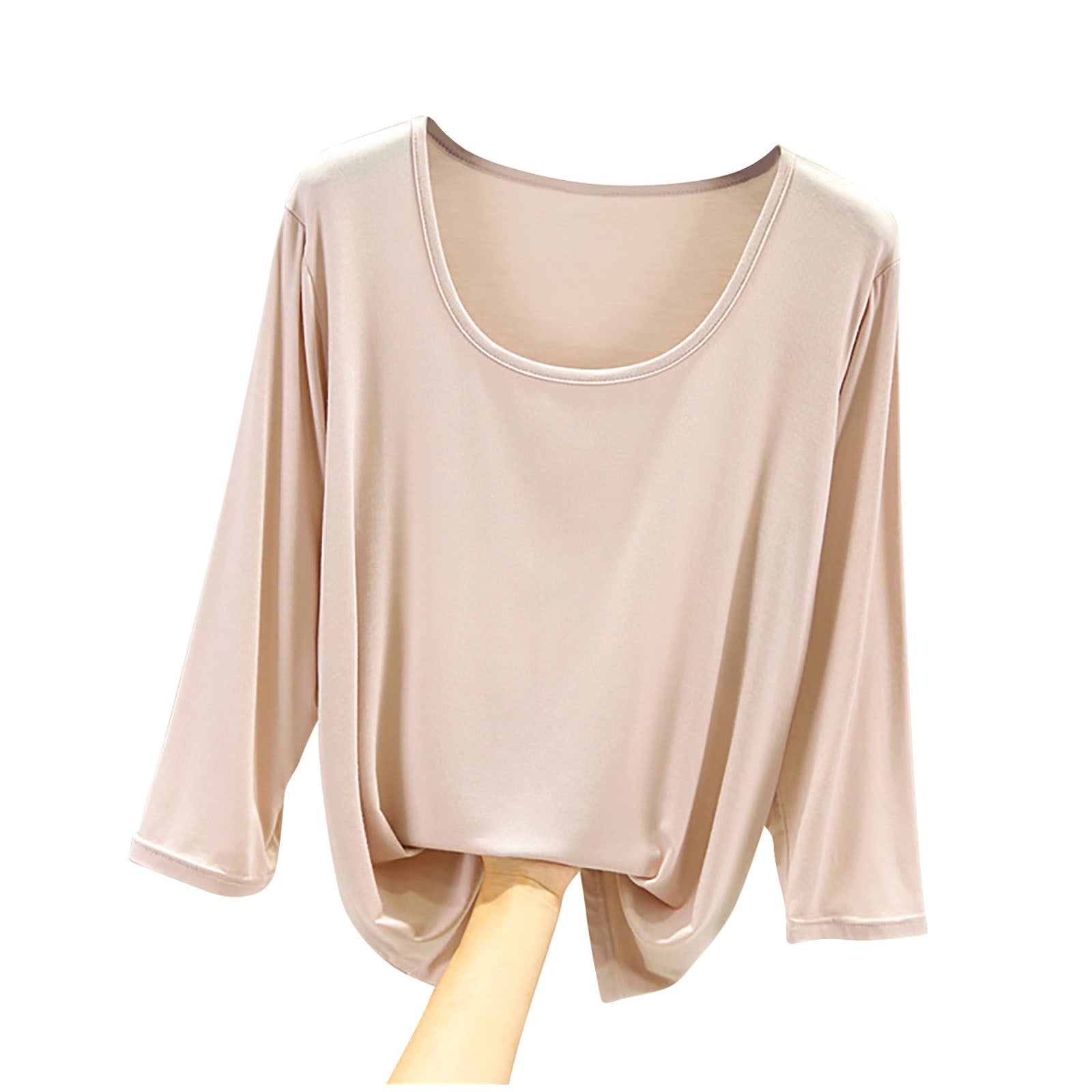 Timegard Womens Pajama Tops Short Scoop Neck 3/4 Sleeve Loose Soft ...