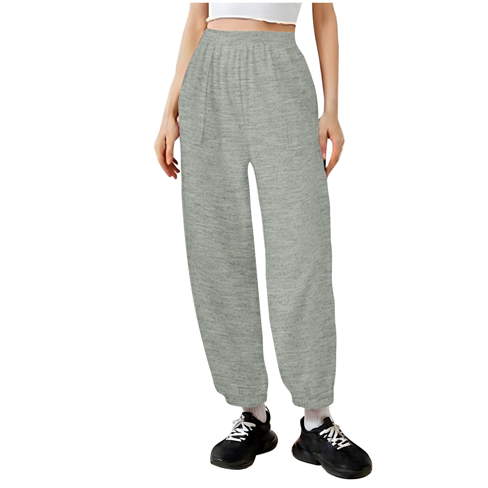 Timegard Womens Sweatpants Elastic High Waist Fall Winter Comfy Casual ...