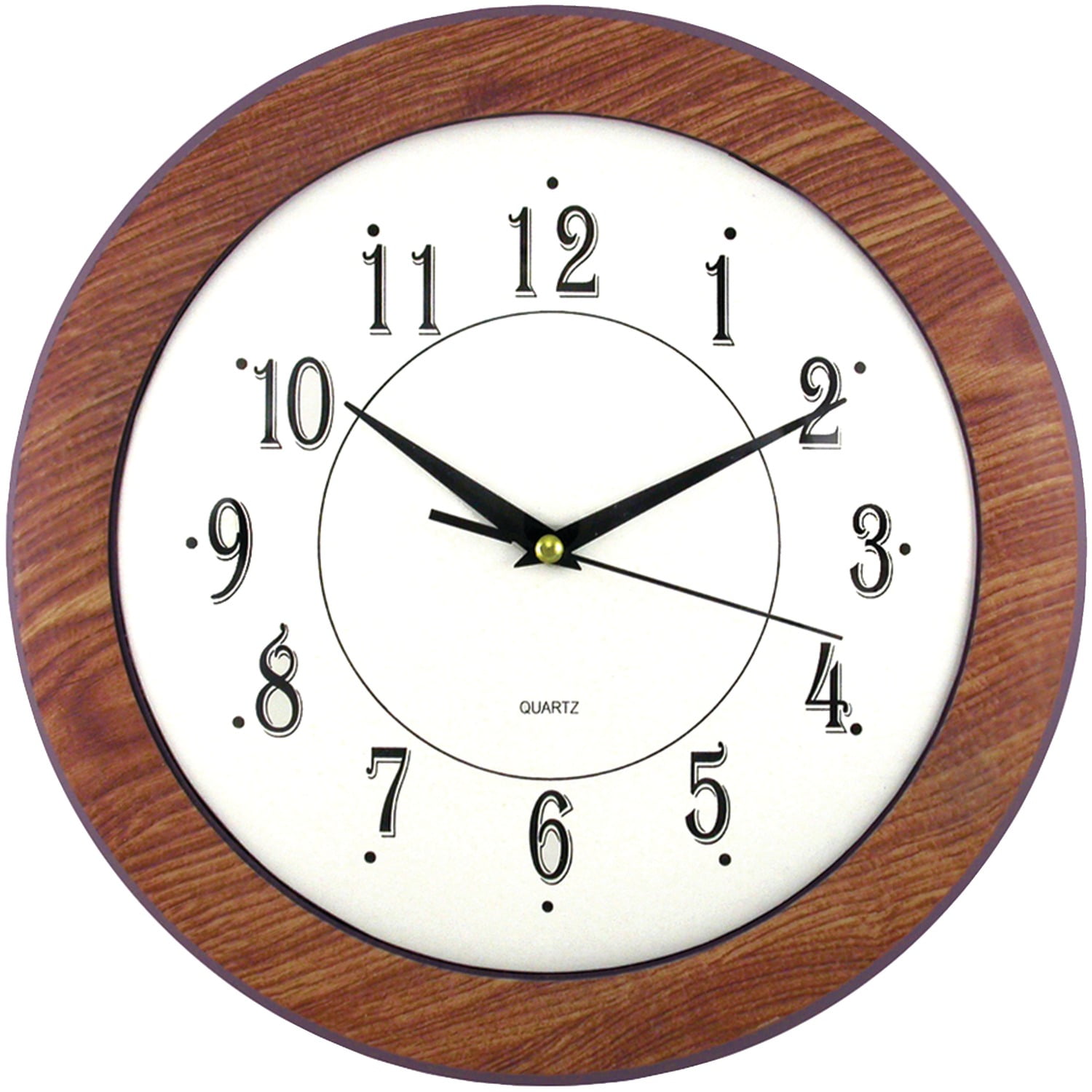 Timekeeper 12-In. Wood Grain Round Wall Clock, 6415PT - Walmart.com