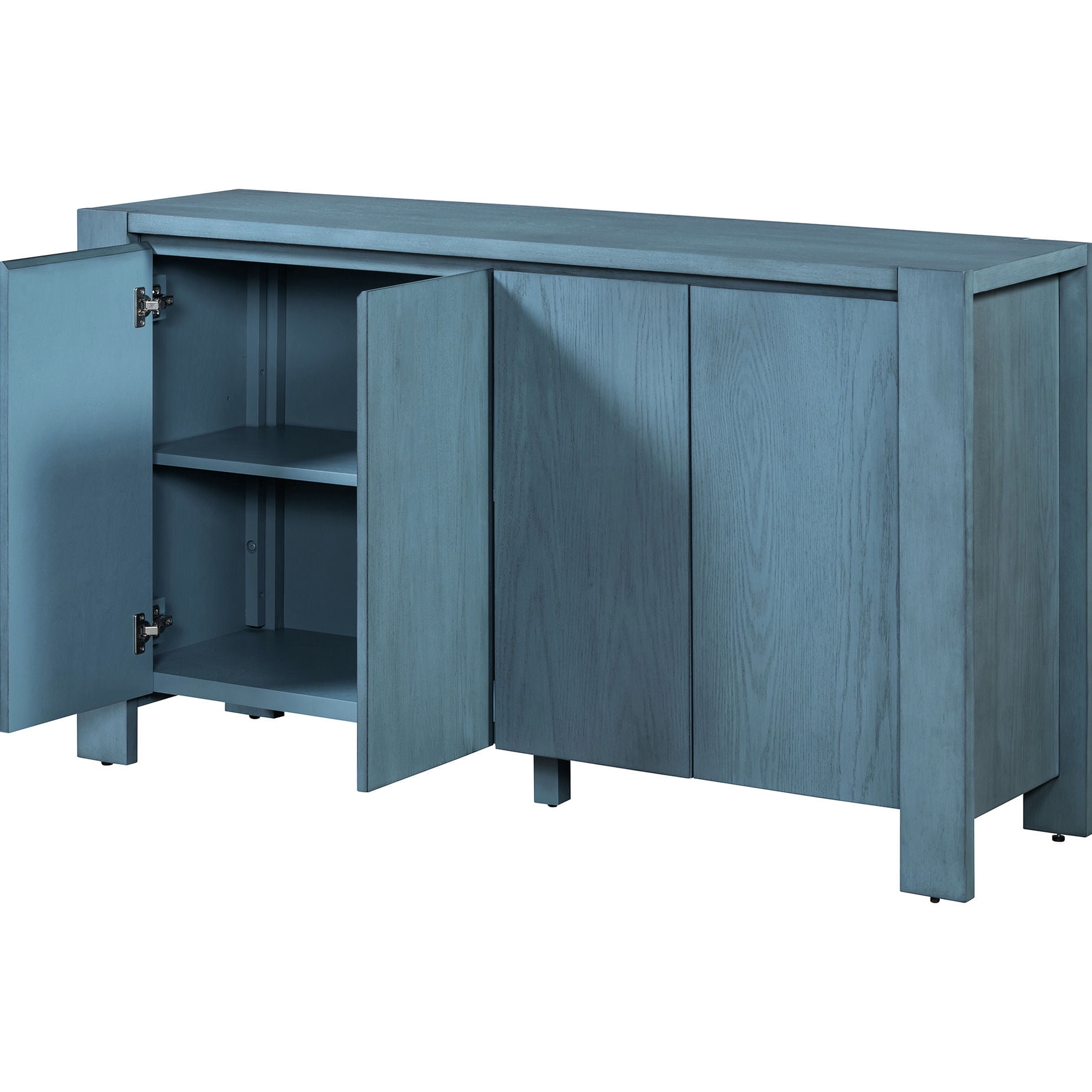 Timeless 4-door design, cable holes, customizable shelves - Practical ...