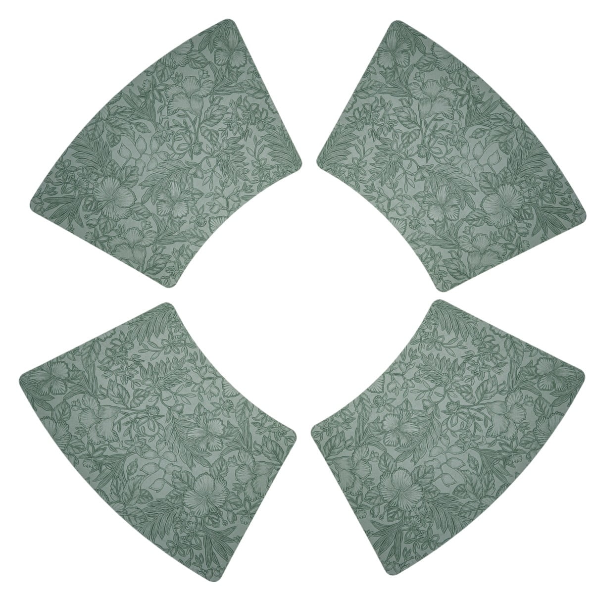 Timeless Design Fan Shape Leather Wedge Placemats Perfect for Everyday ...