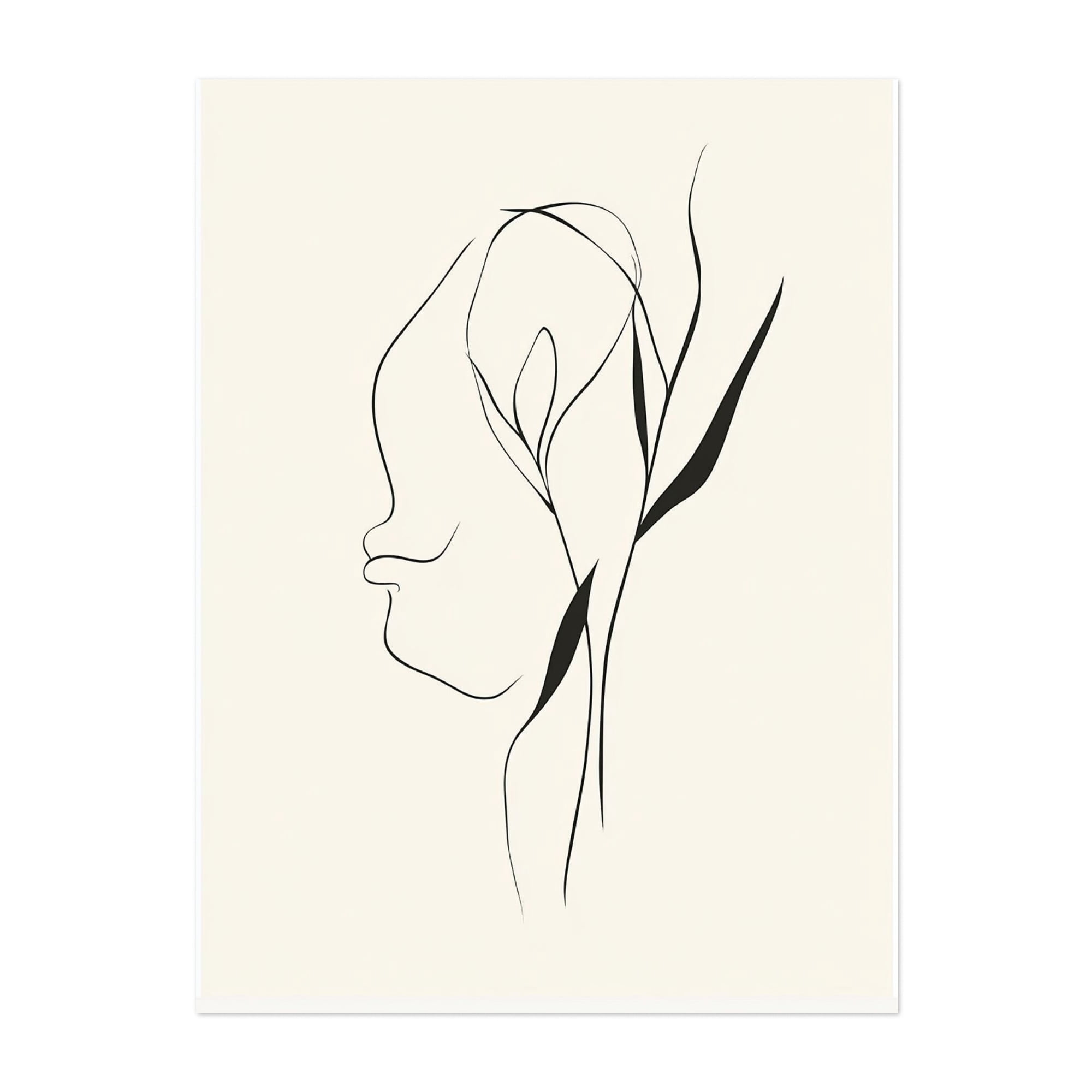 Timeless Floral Line Art - Line Drawing Line Art Minimalist Abstract ...