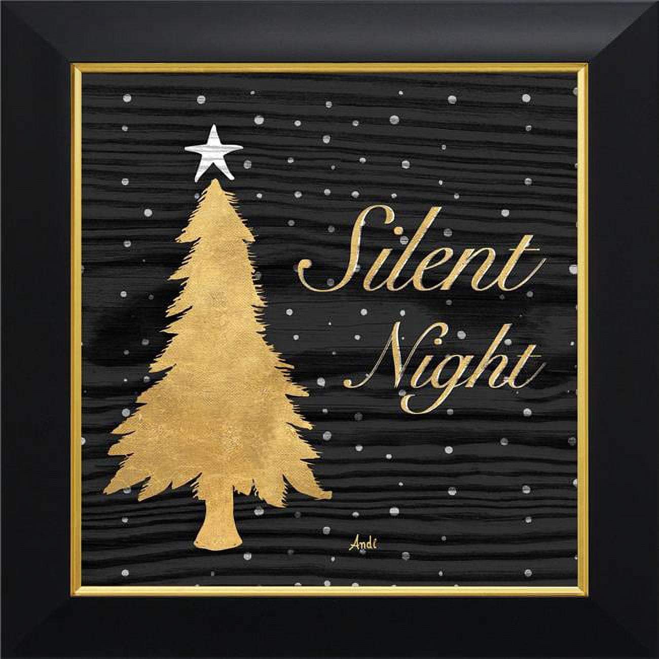 Timeless Frames 55185 12 x 12 in. Gold Tree Silent Night Square Photo ...