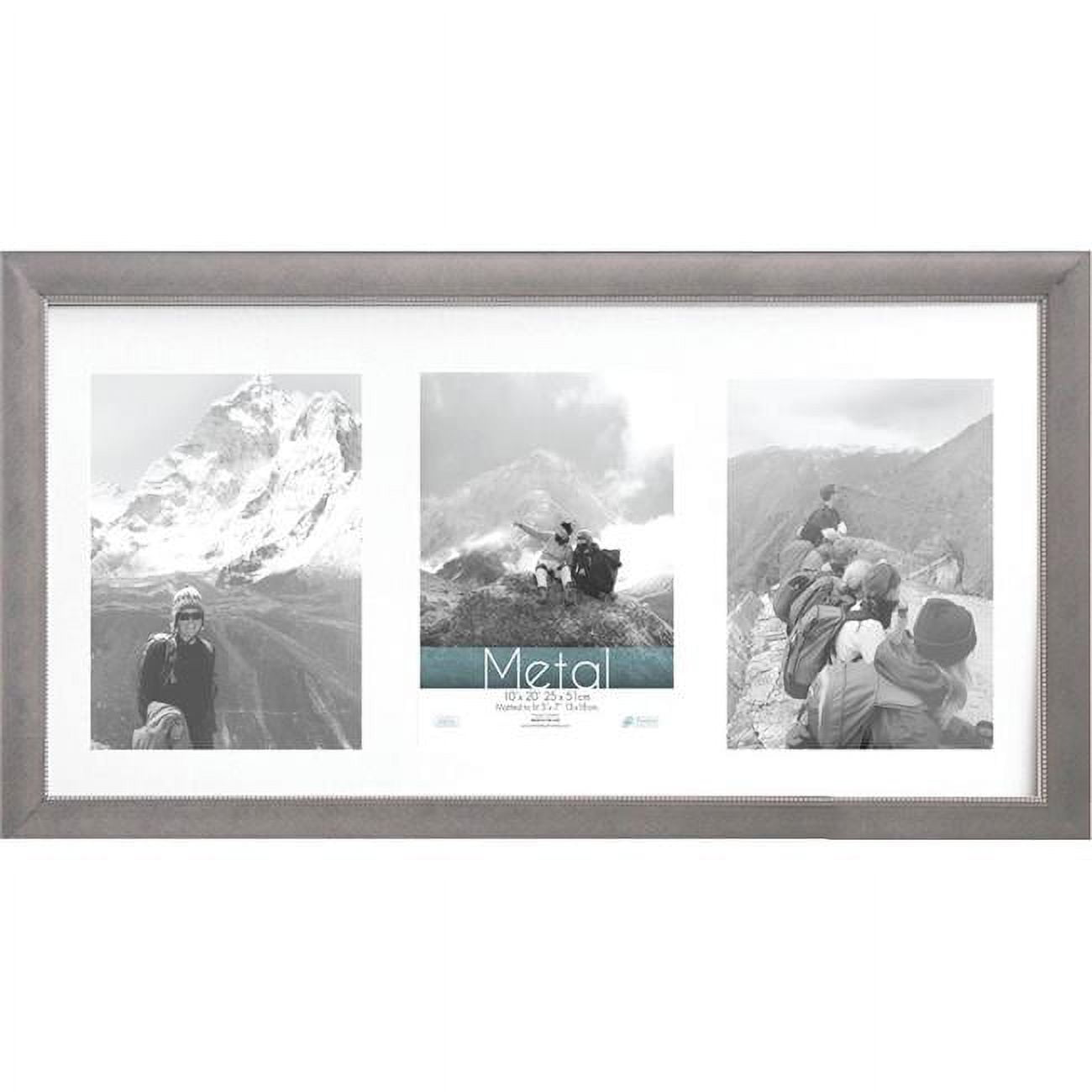 Timeless Frames 62149 10 x 20 in. Metal Beaded Photo Frame, Silver ...
