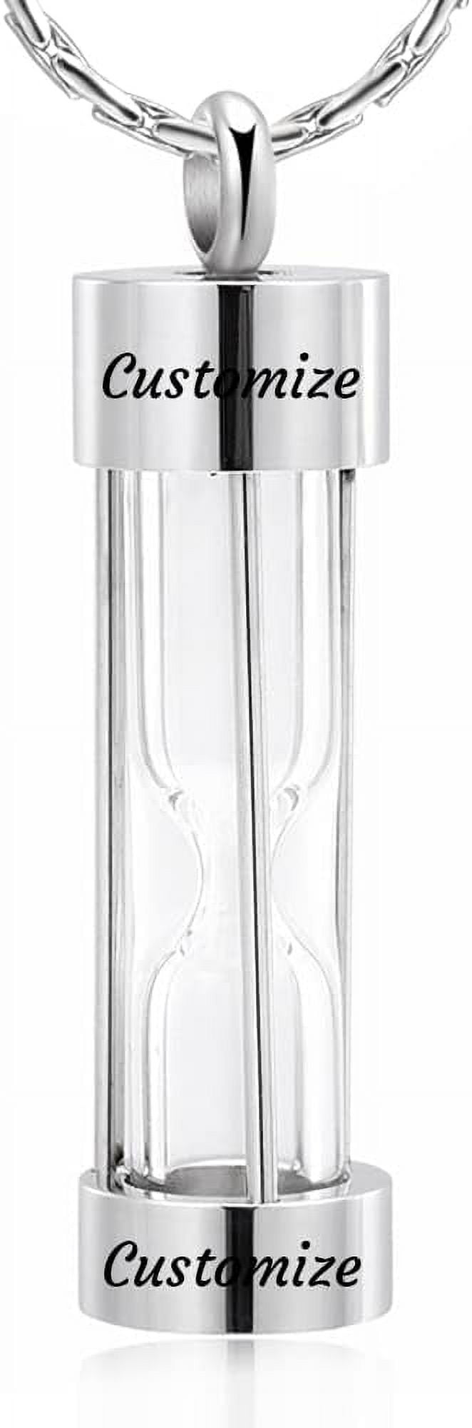 Timeless Hourglass Memorial Pendant Keepsake Jewelry for Human Pet ...