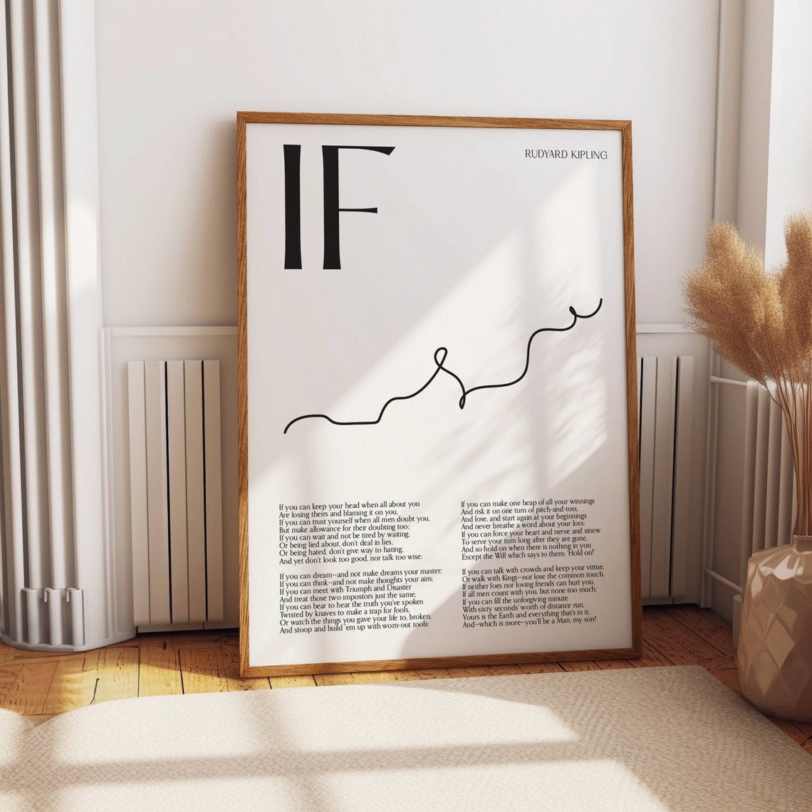 Timeless Inspiration Wall Art 'If' Poem By Rudyard Kipling Wall Poster ...