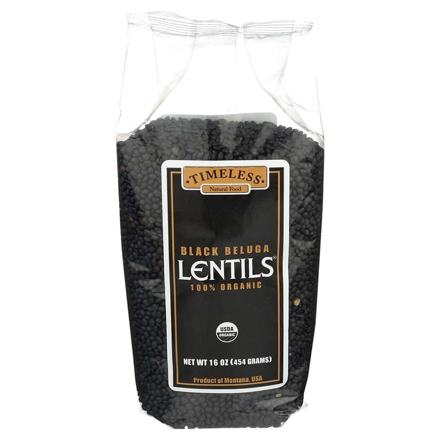 Timeless Natural Foods Organic Black Beluga Lentils 16 oz. - Walmart.com
