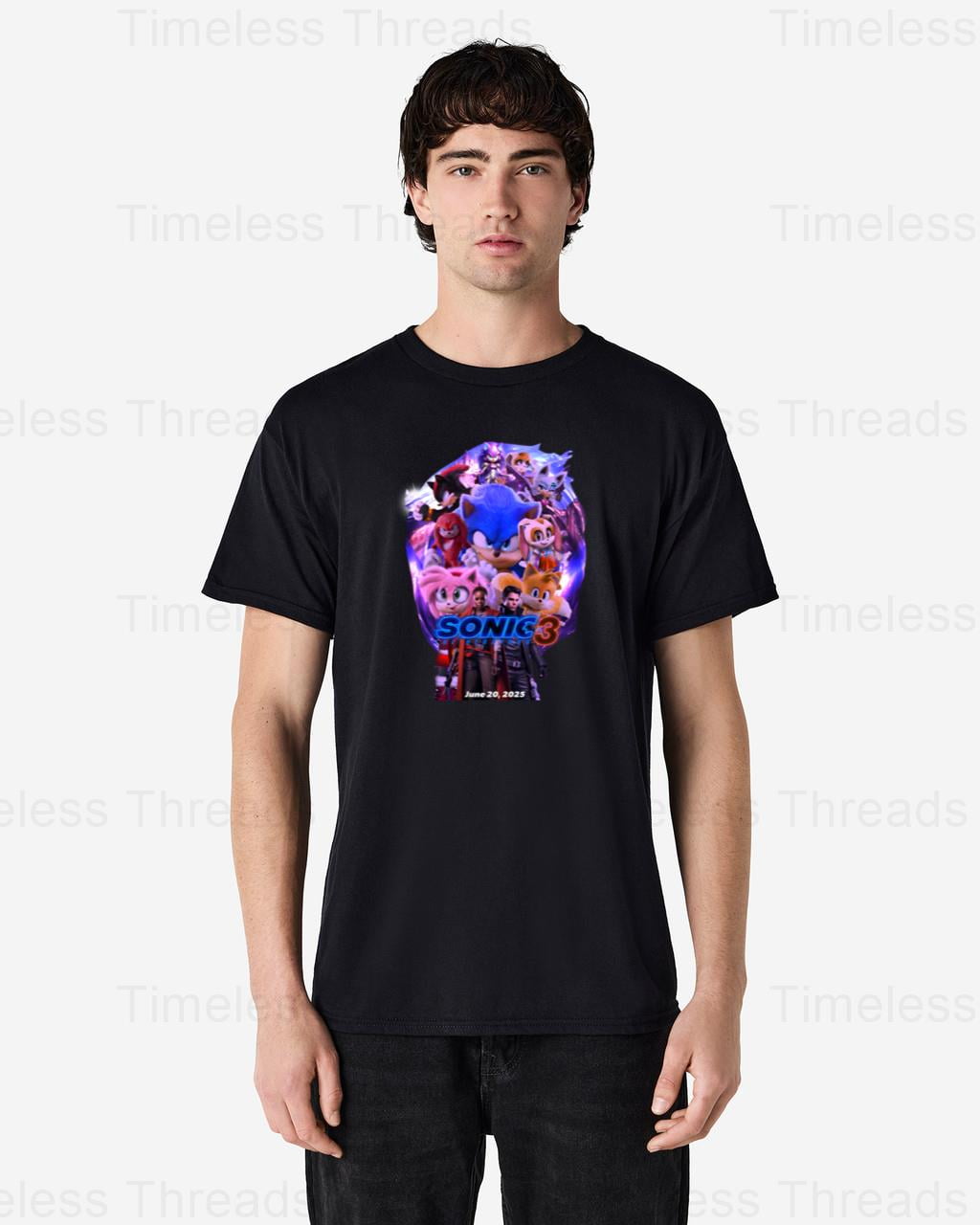 Timeless Threads98 Sonic The Hedgehog 3 T-shirt 2025 Game Release Fan ...