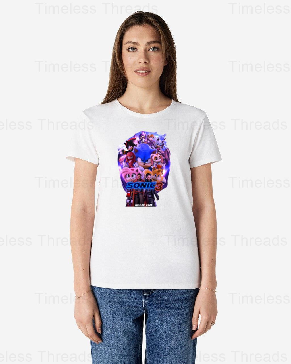 Timeless Threads98 Sonic The Hedgehog 3 T-shirt 2025 Game Release Fan ...